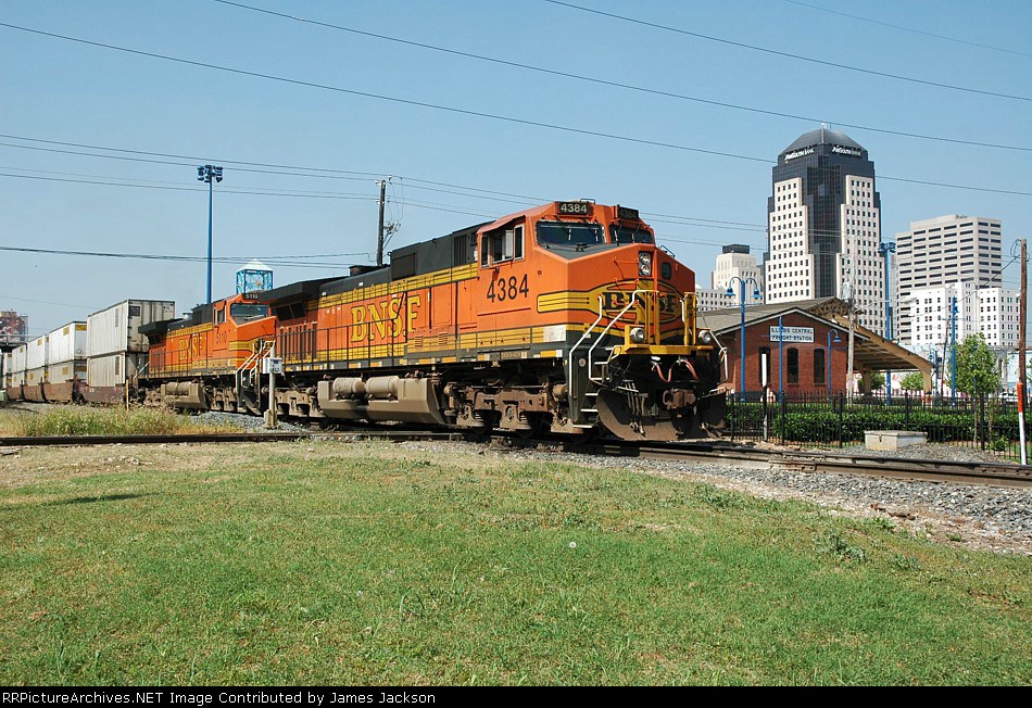 Eastbound by the old IC freight station